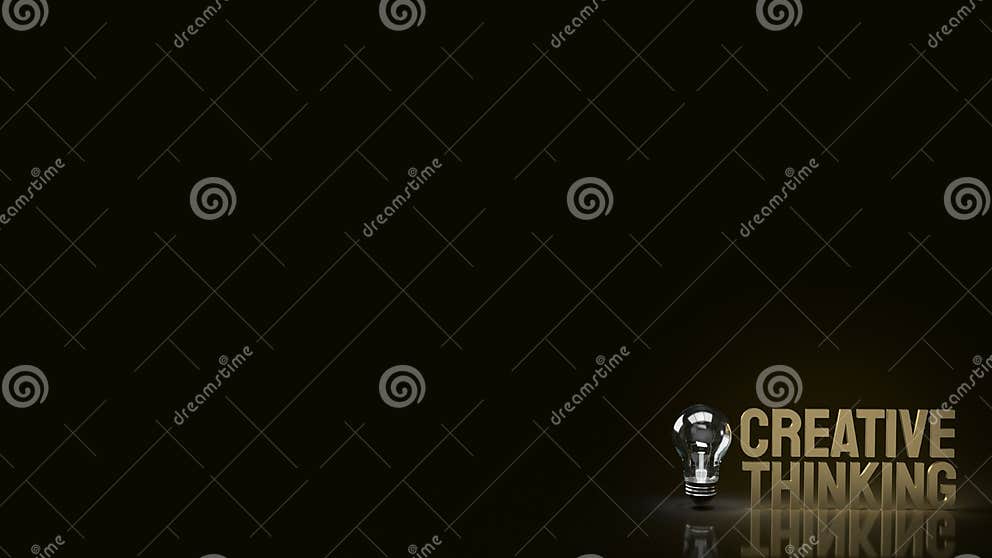 The Light Bulb and Creative Thinking Text for Idea Content 3d Rendering ...