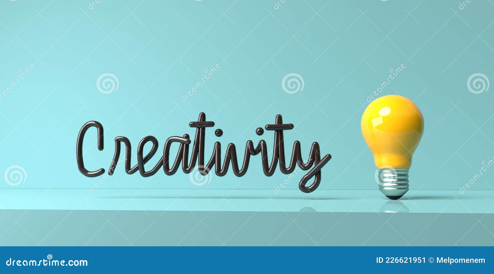 Light Bulb with Creativity Text Stock Illustration - Illustration of ...