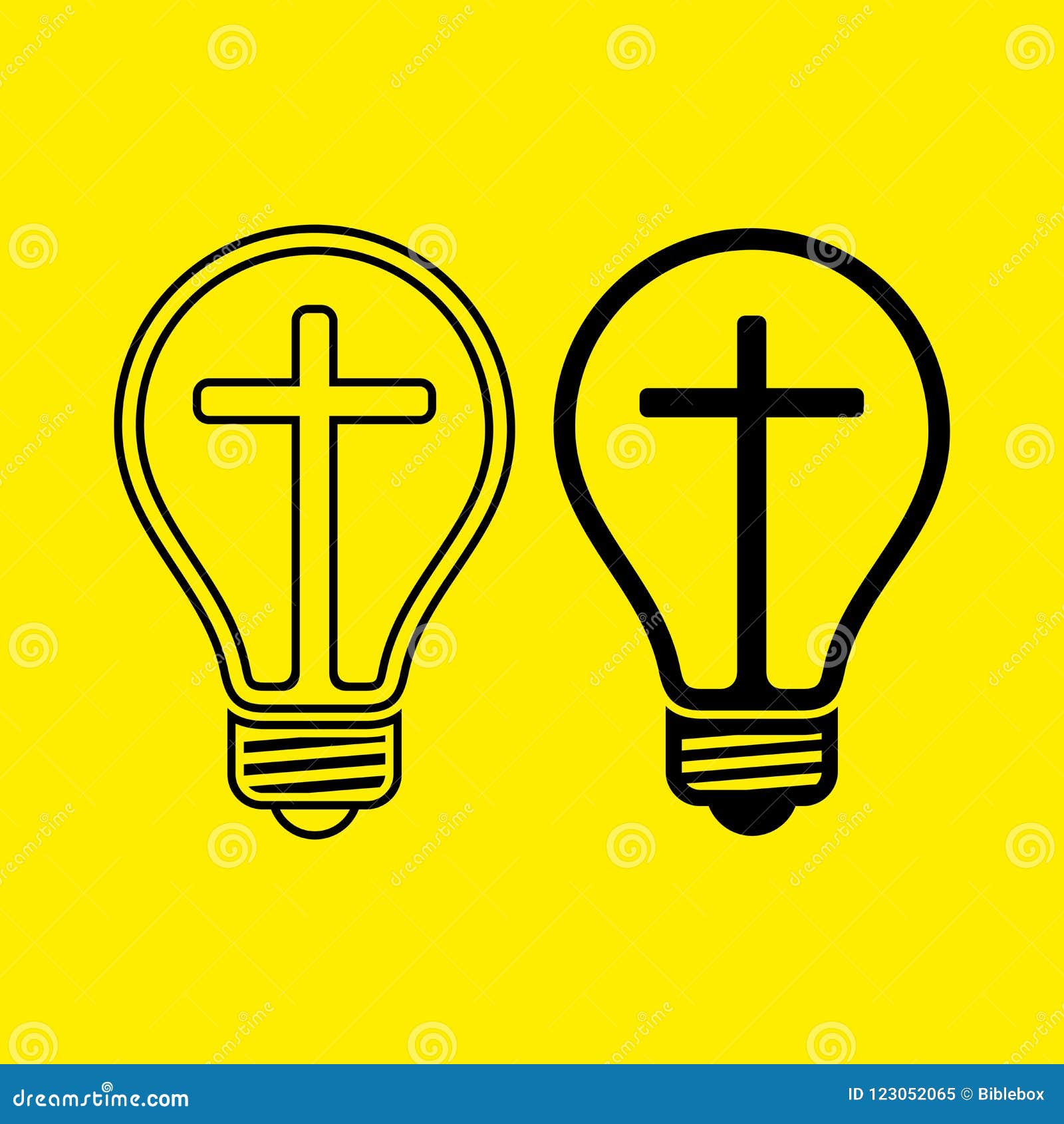 Religion Cross Light Bulb Stock Photography | CartoonDealer.com #13180196