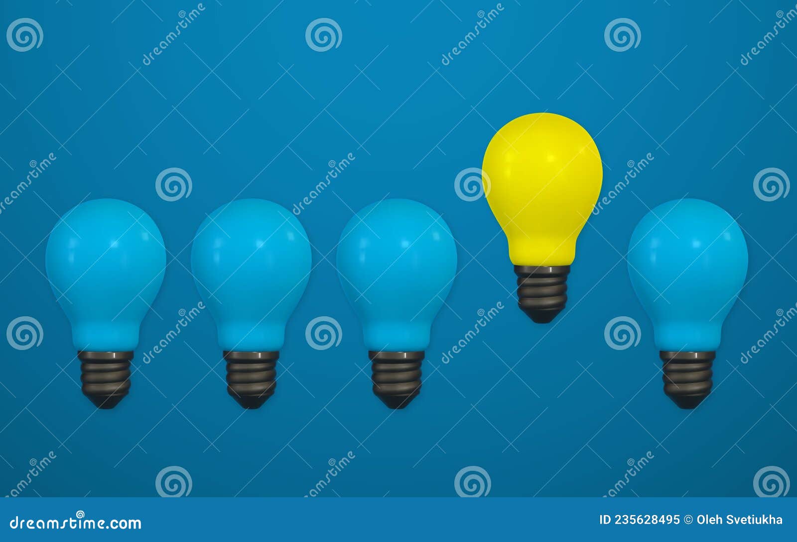Light Bulb in 3d Style. Solution, Business Concept Idea Stock Vector ...