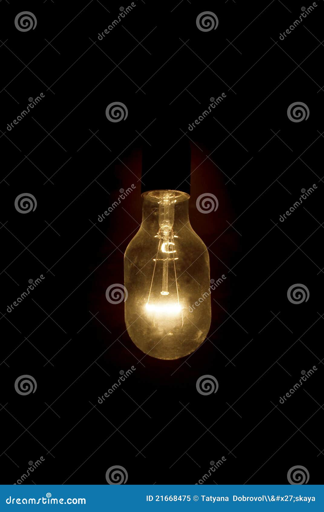 Light Bulb in the dark stock image. Image of black, electric - 21668475