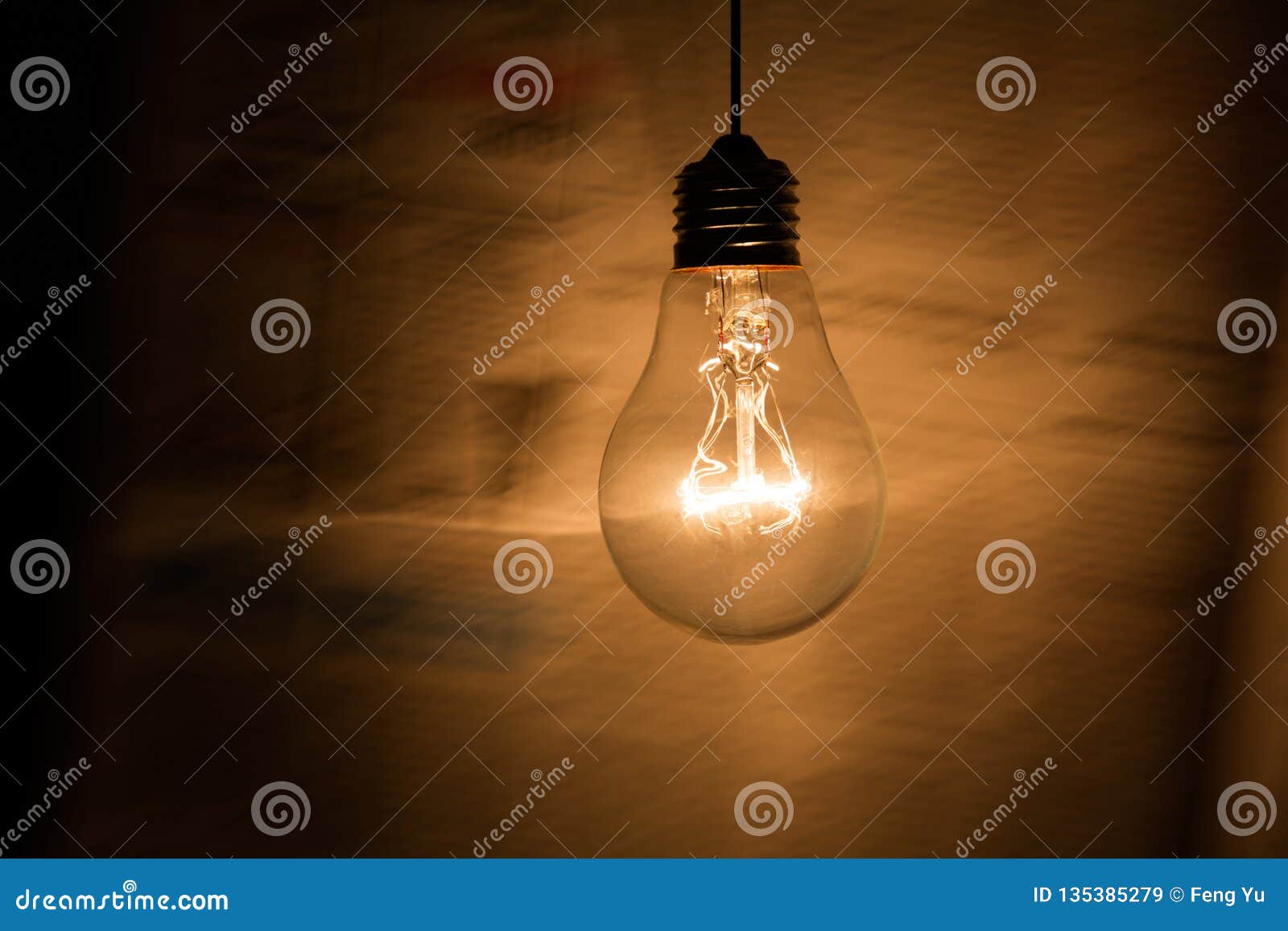 Light Bulb on Dark Background Stock Image - Image of lightbulb, object ...