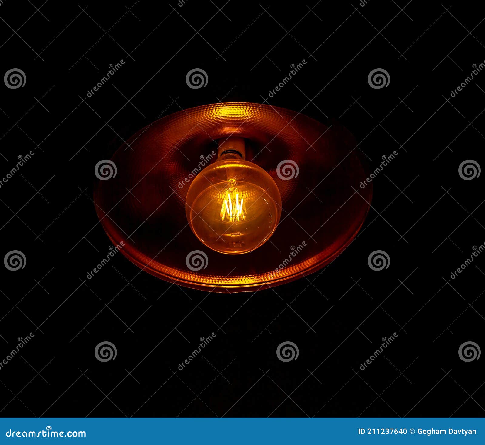 Light Bulb in the Dark, Light Bulb on Black Background Stock Photo ...