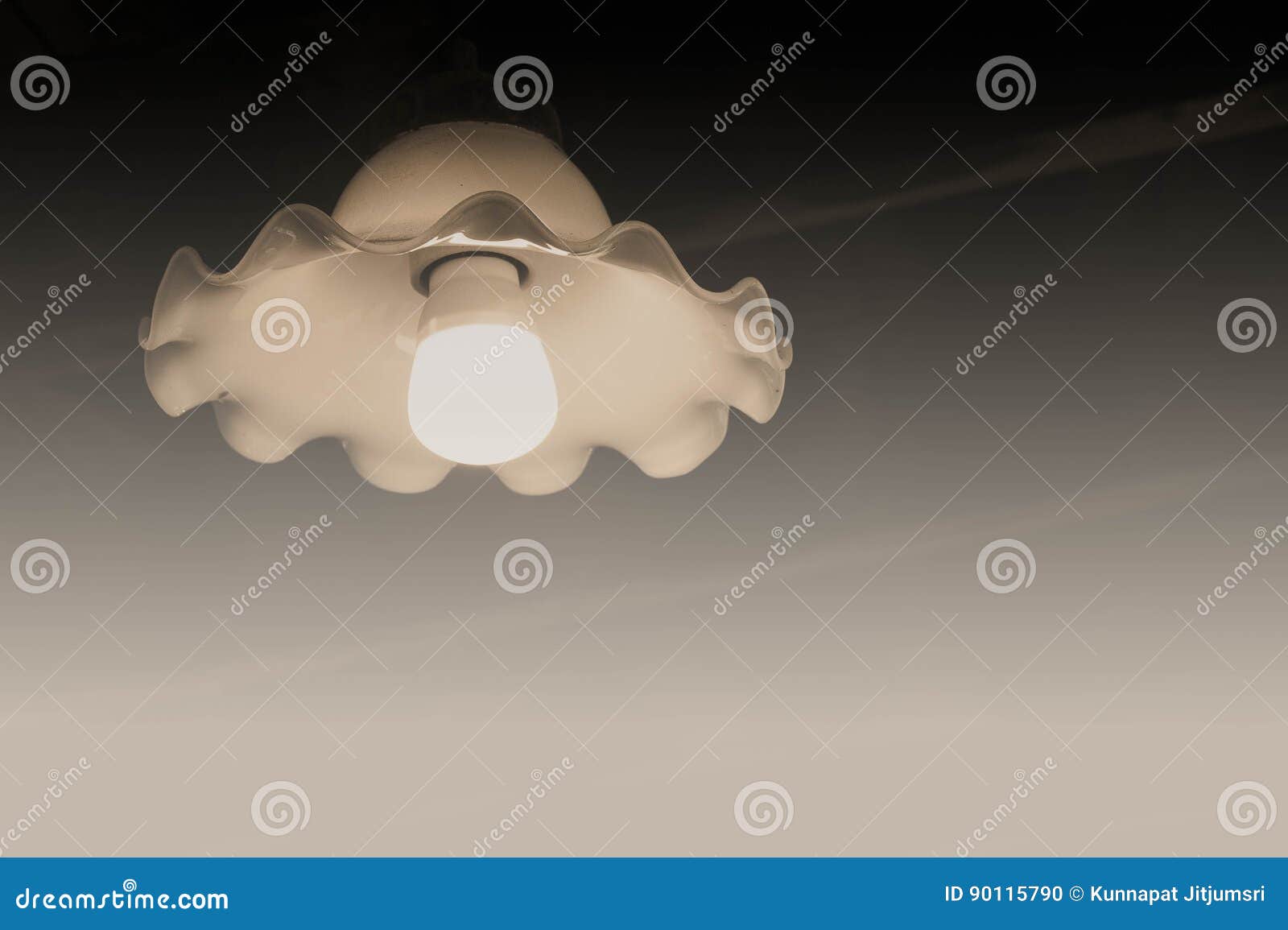 Light bulb in the dark stock photo. Image of glowing - 90115790
