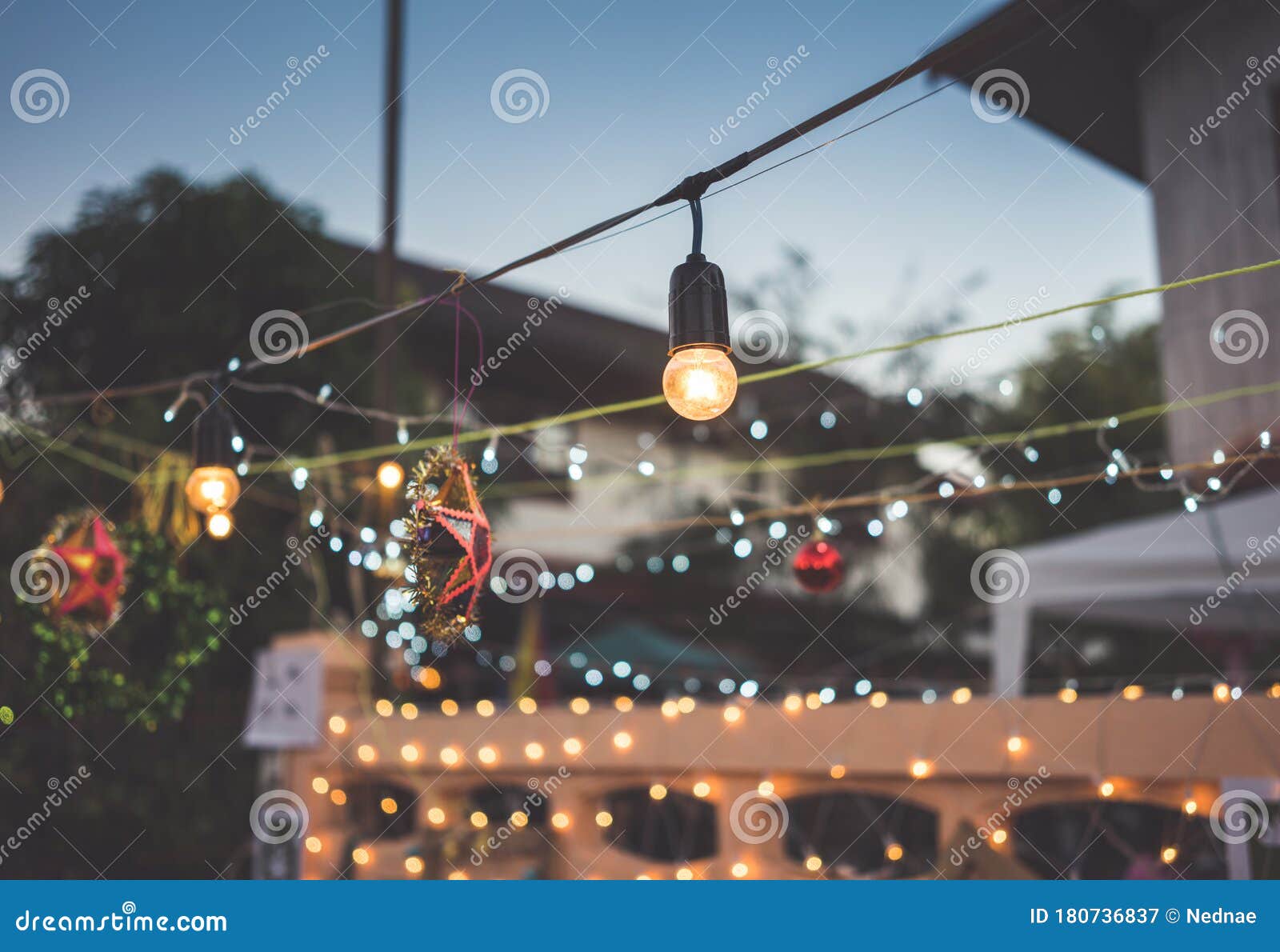 Light Bulb Decor in the Garden Stock Image - Image of decoration ...