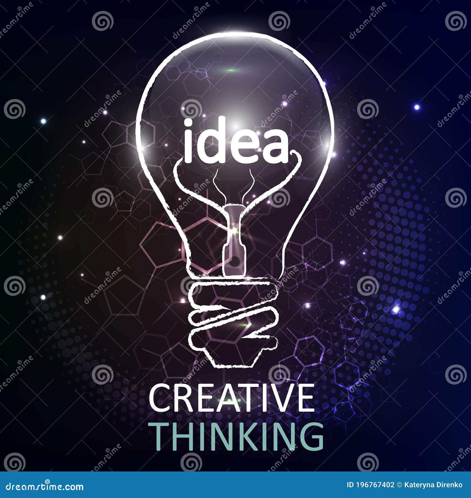 Light Bulb. Design Technology Innovation Concept. Abstract Background ...