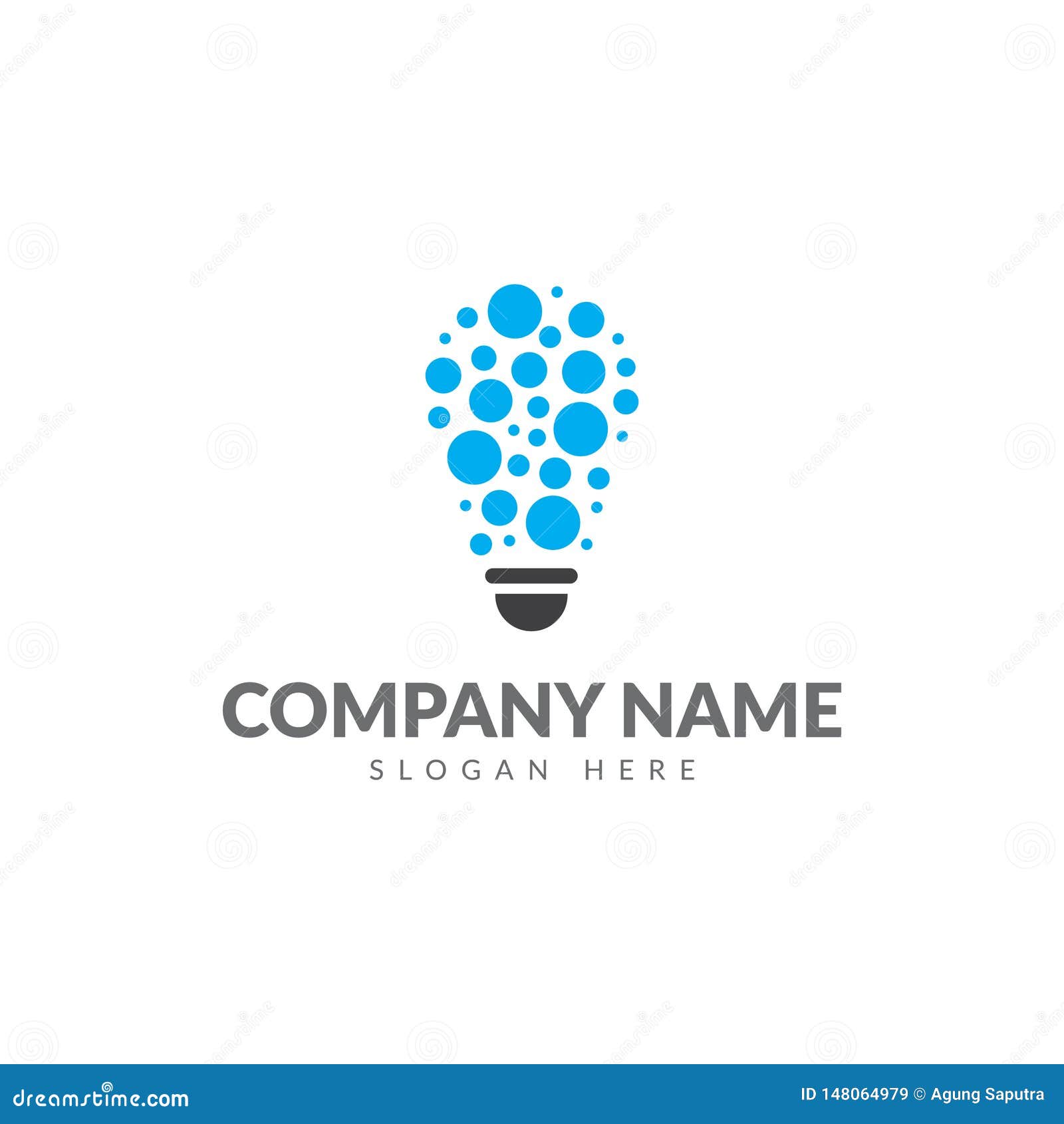 Light bulb logo template stock vector. Illustration of inspiration ...