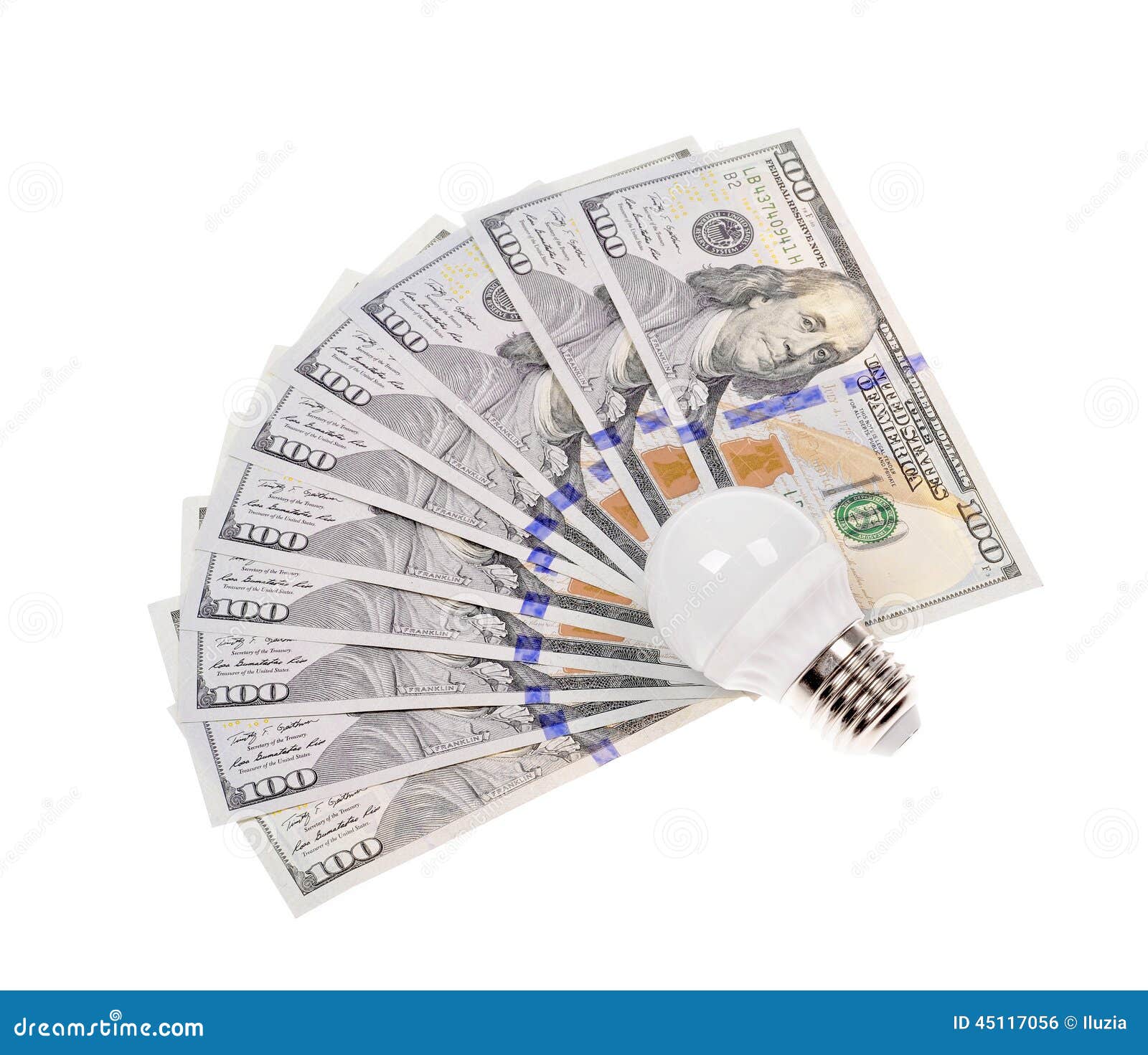 Light bulb and dollar stock photo. Image of finance, corporate - 45117056