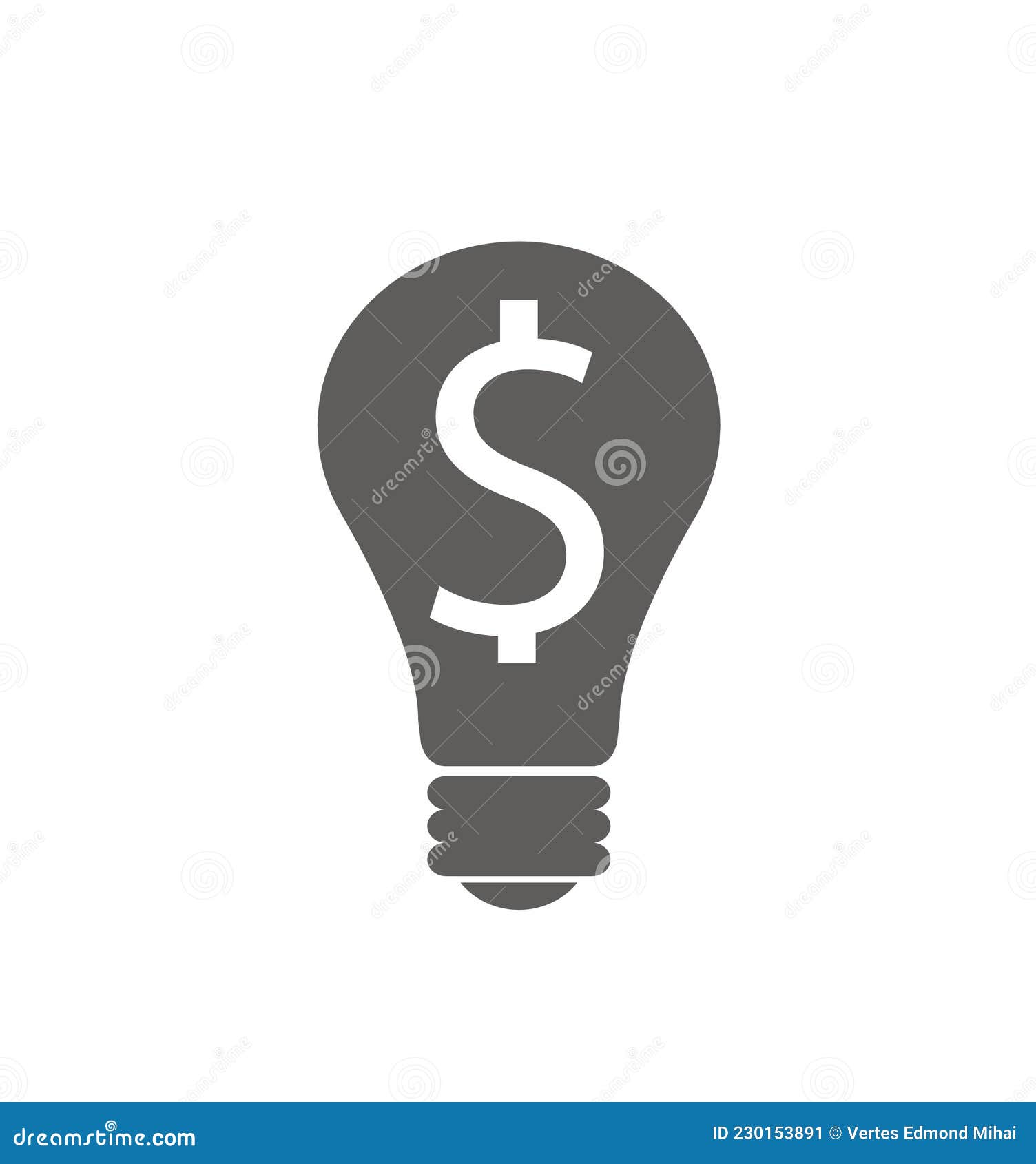 Light bulb and dollar sign stock vector. Illustration of electricity ...