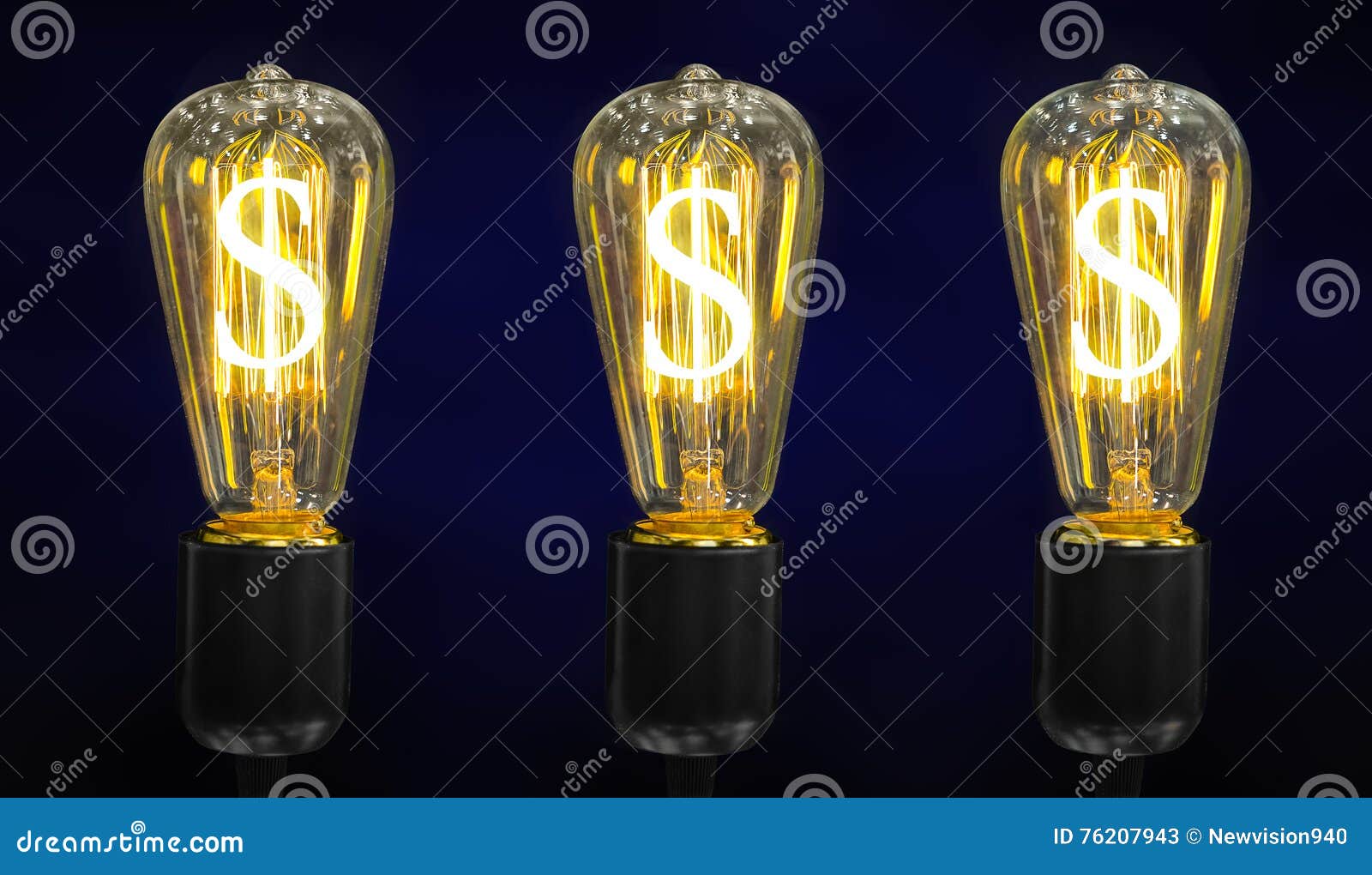 Light Bulb with Dollar Symbol. Stock Image - Image of creativity ...