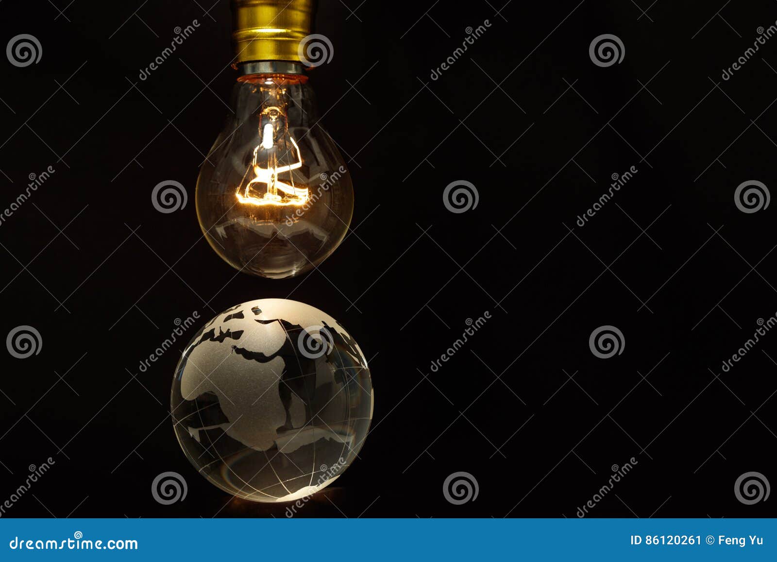 Light bulb and earth stock image. Image of electric, black - 86120261