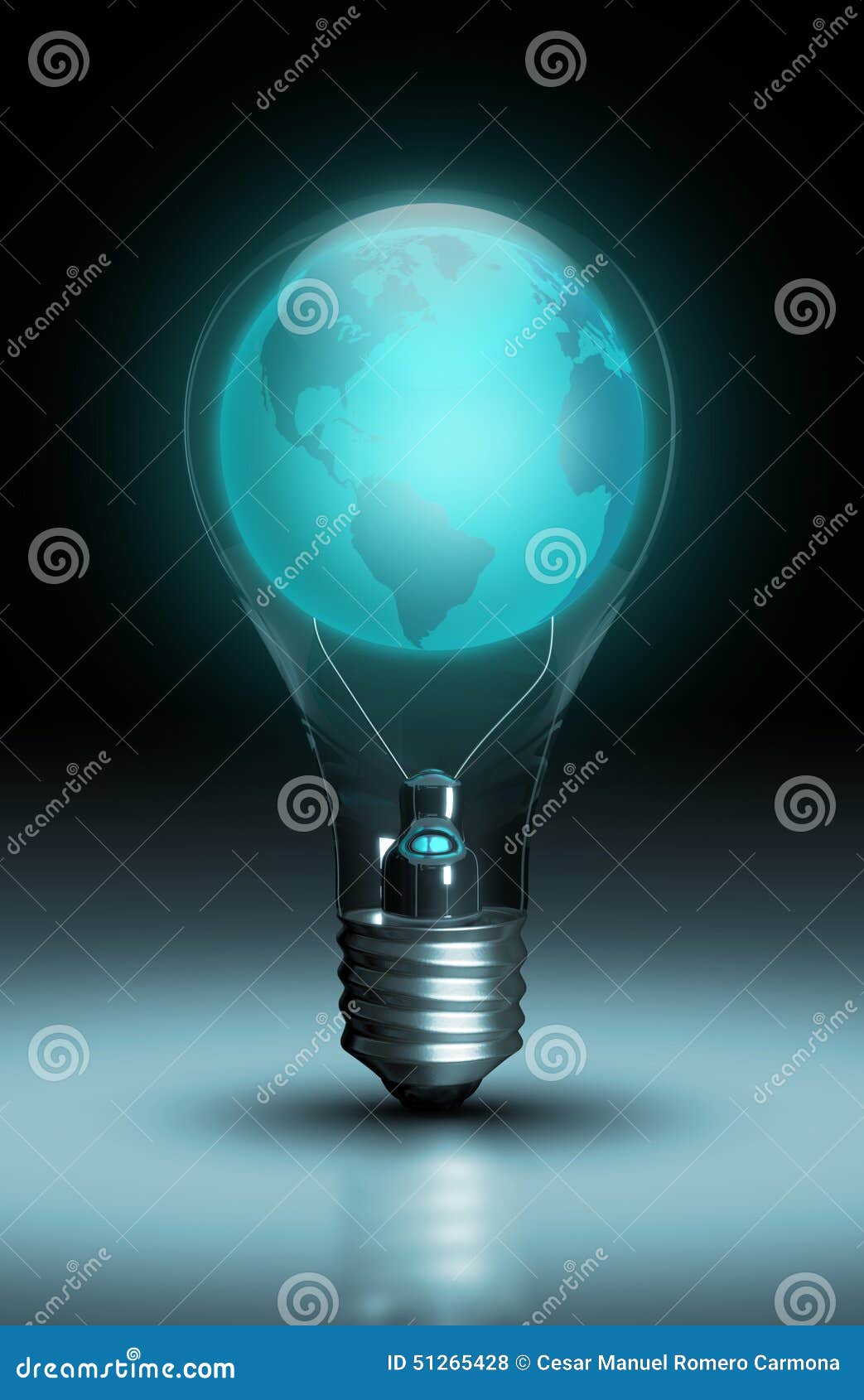 Light Bulb Earth Idea stock illustration. Illustration of business ...