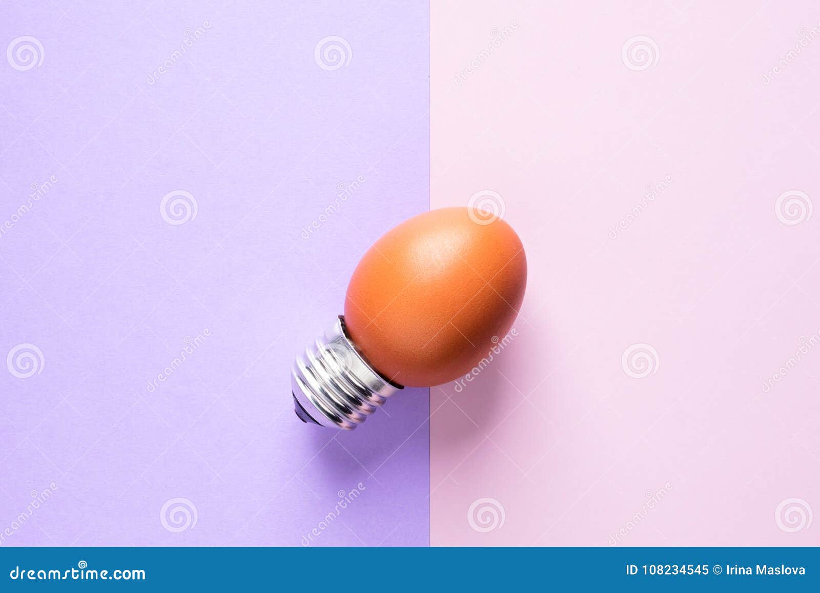 Light Bulb Egg Shell on Base Concept Energy Saving Stock Image - Image ...