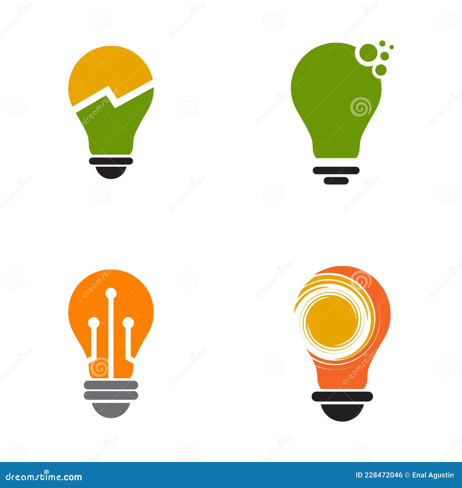 Light Bulb Electric Logo Design Template Stock Vector - Illustration of ...
