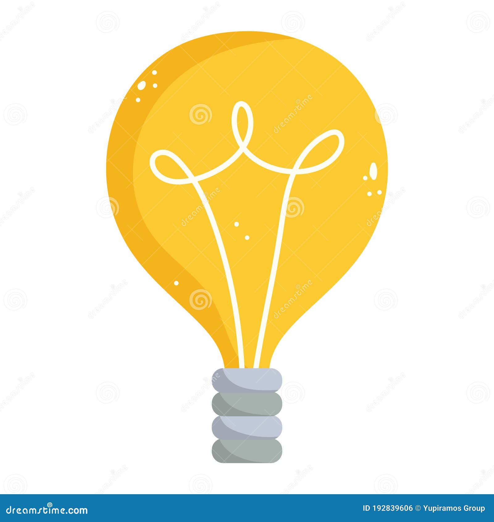 Light Bulb Electricity Power Energy Cartoon Stock Vector - Illustration ...