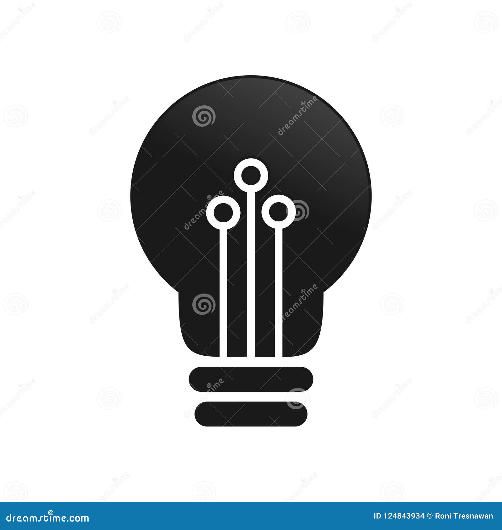 Light Bulb Electronic Ideas Symbol Graphic Design Stock Vector ...