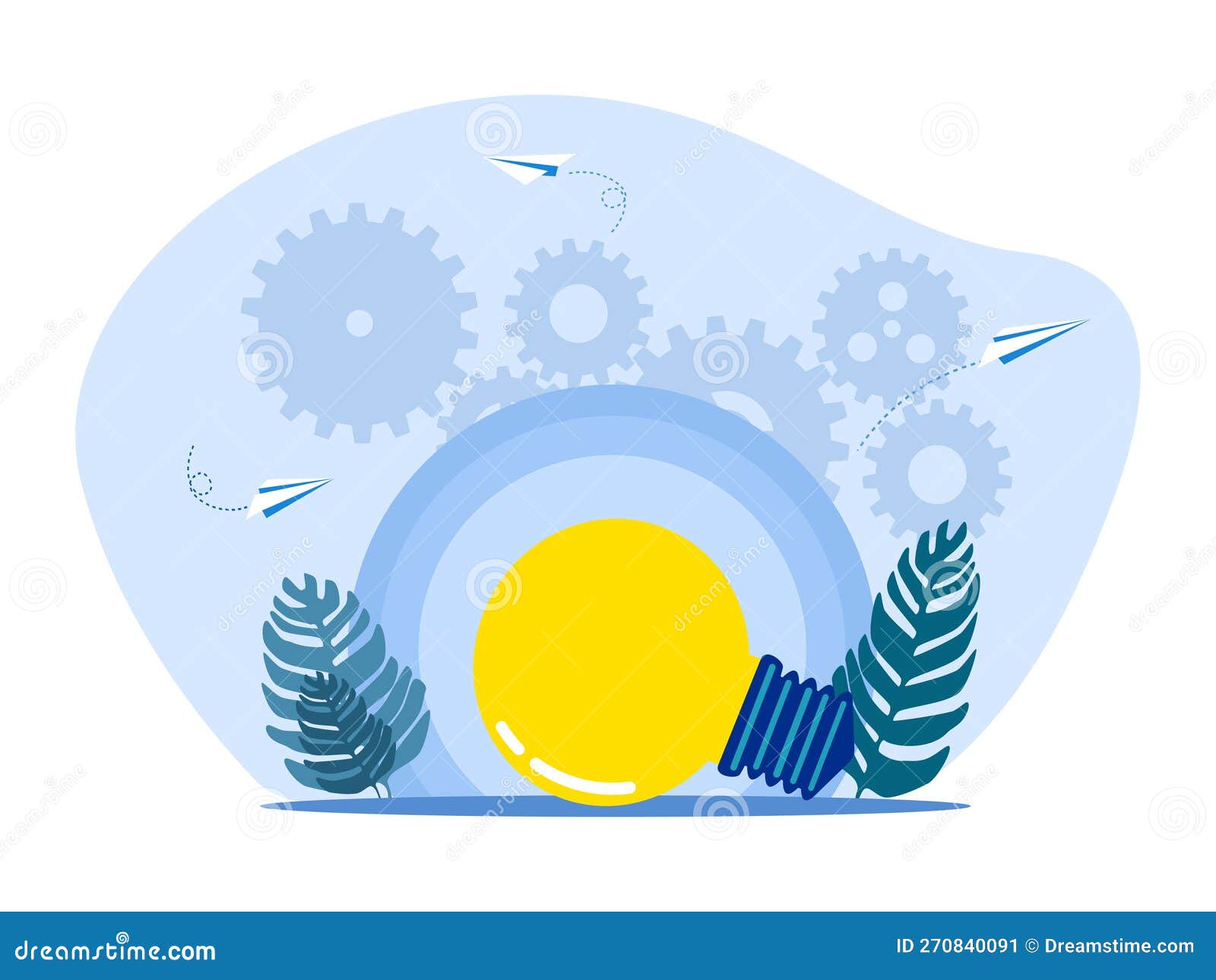 Light Bulb That Emits Light. The Invention Of New Ideas And Innovations ...