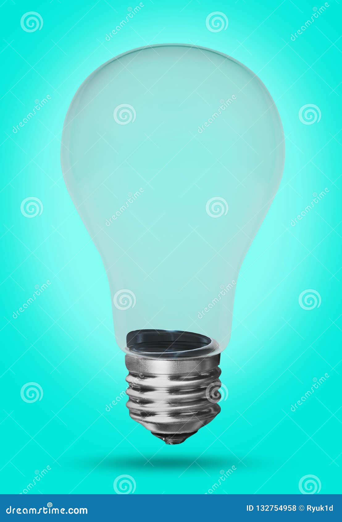 Light Bulb Empty Blue Focus Cold for Posters Stock Illustration ...