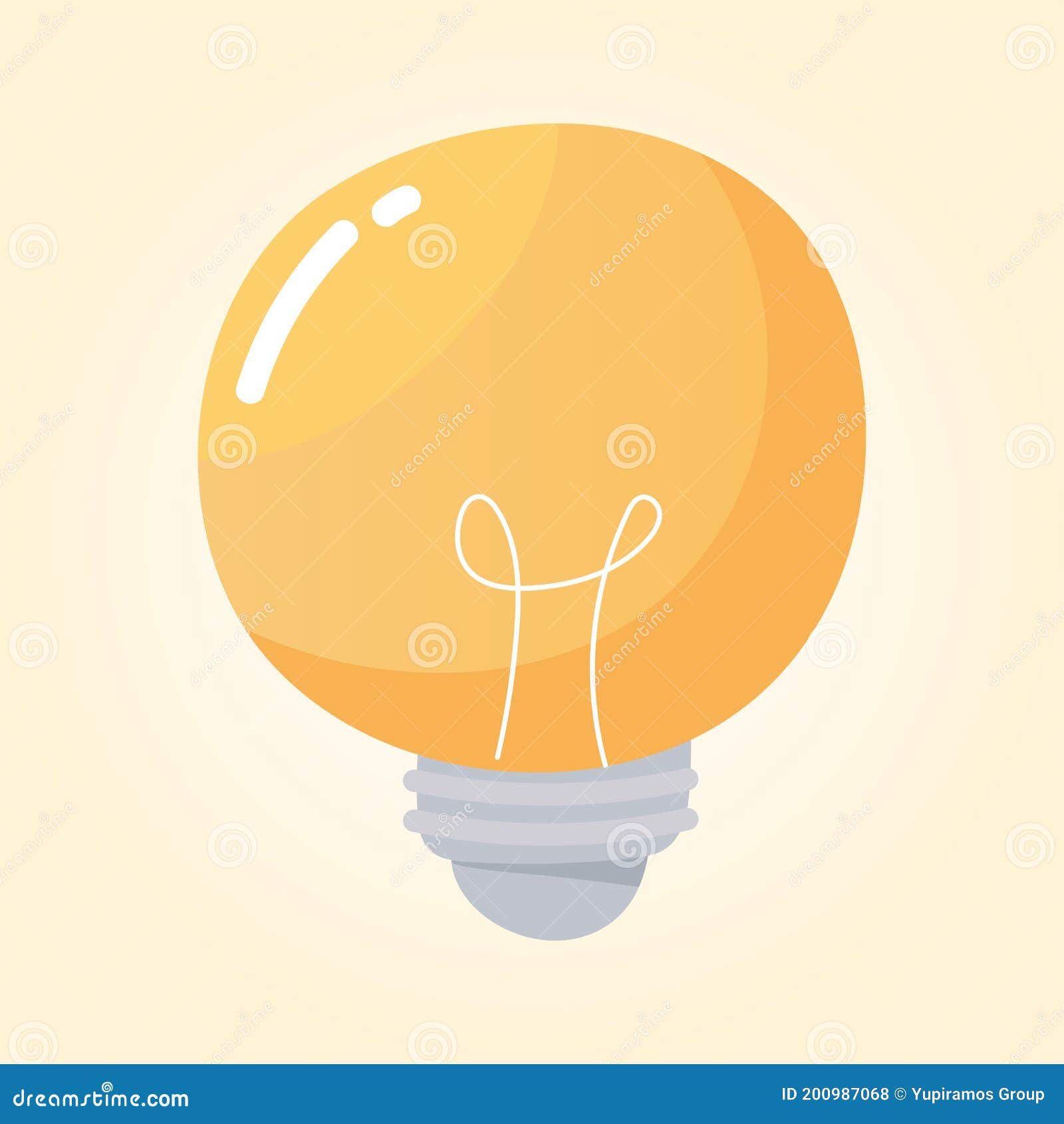 Light Bulb Energy Electricity Cartoon Icon Stock Vector - Illustration ...