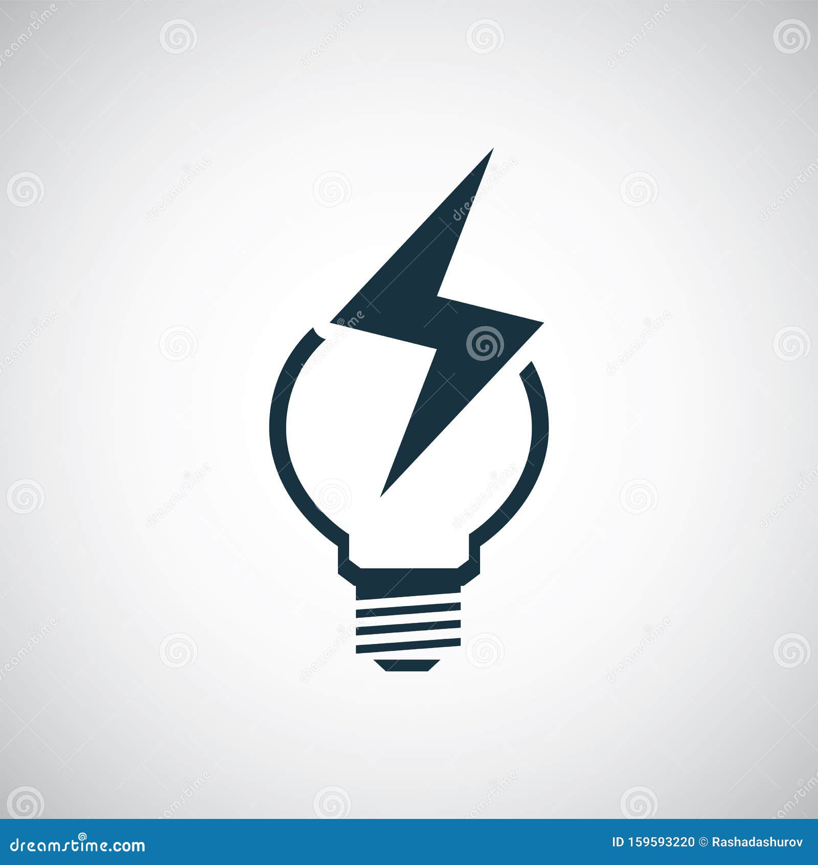 Light Bulb Energy Icon for Web Stock Vector - Illustration of ...