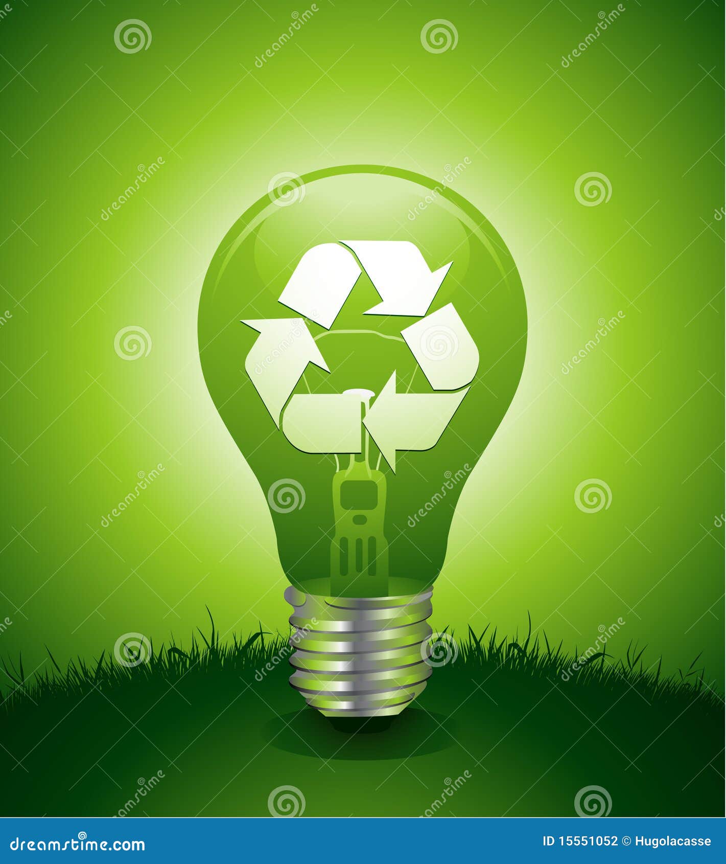Light Bulb Environmental Concept Stock Vector - Illustration of power ...