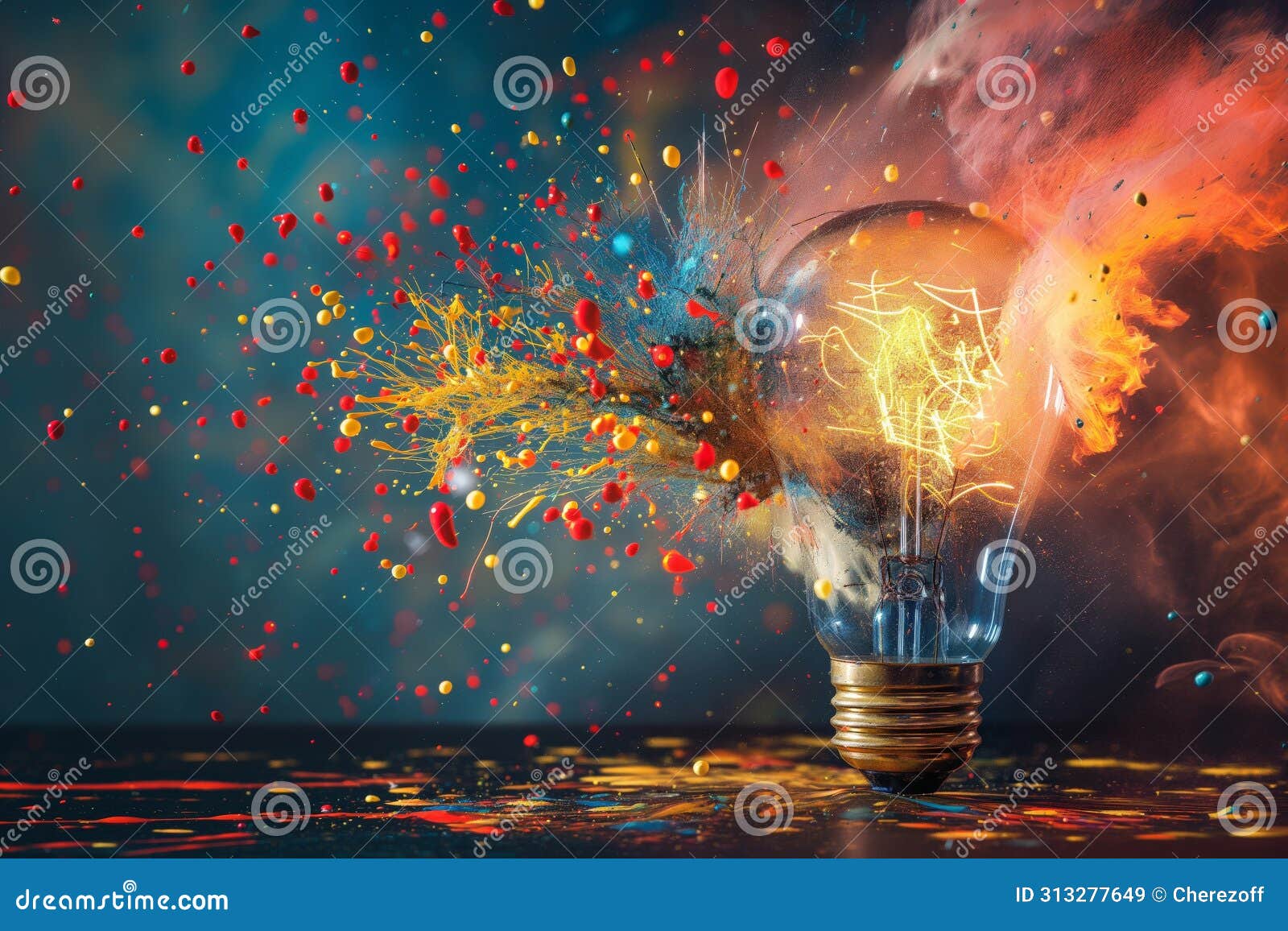Exploding Light Bulb Concept Stock Image - Image of ignite, concept ...