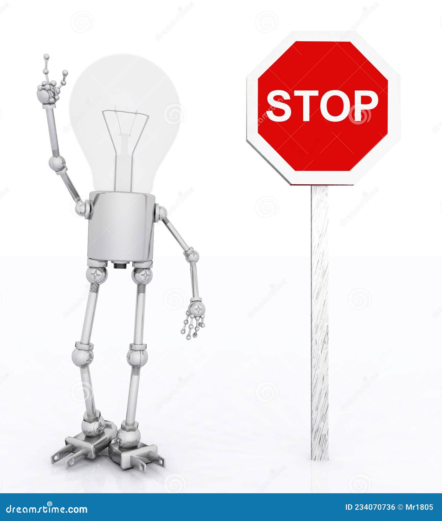 Figure With Stop-sign Royalty-Free Stock Photo | CartoonDealer.com ...