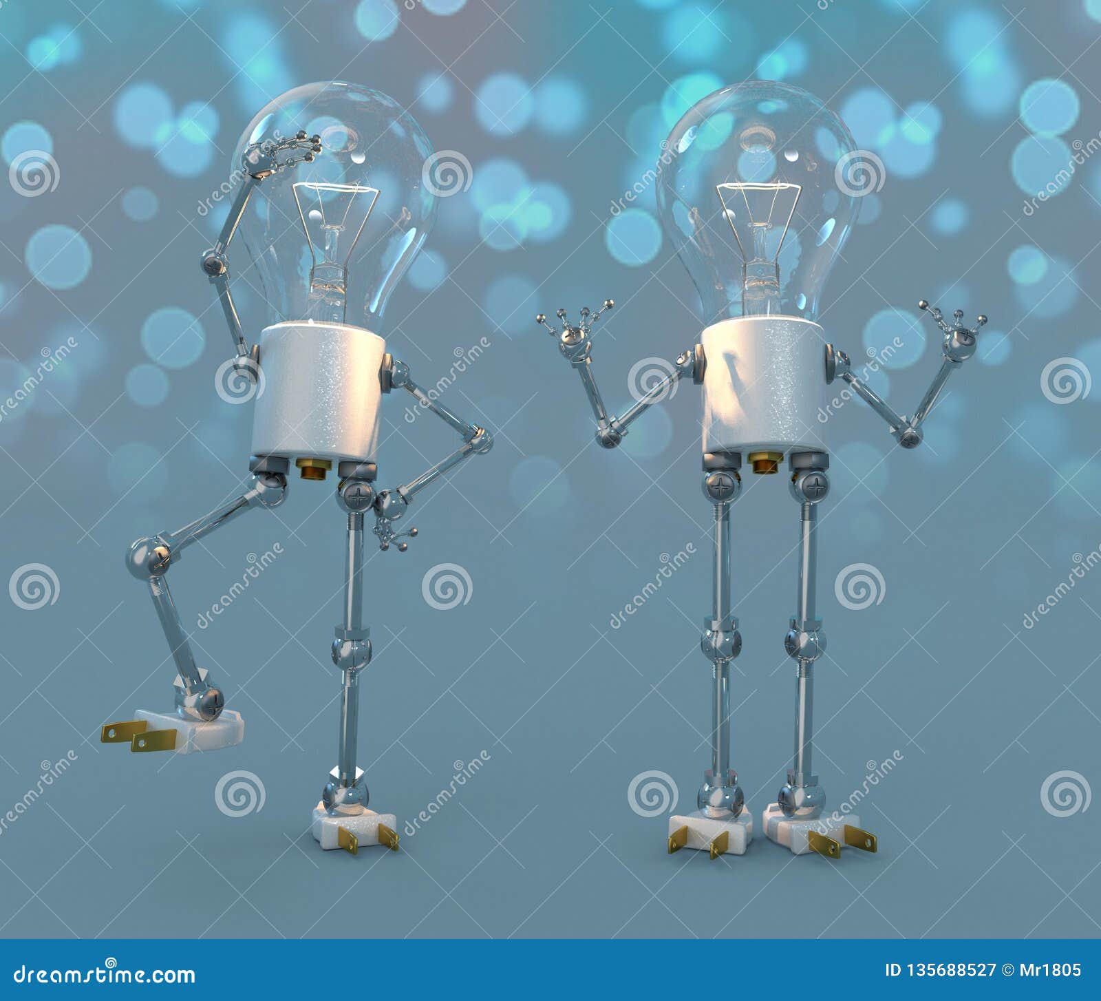 Light bulb figures stock illustration. Illustration of posing - 135688527