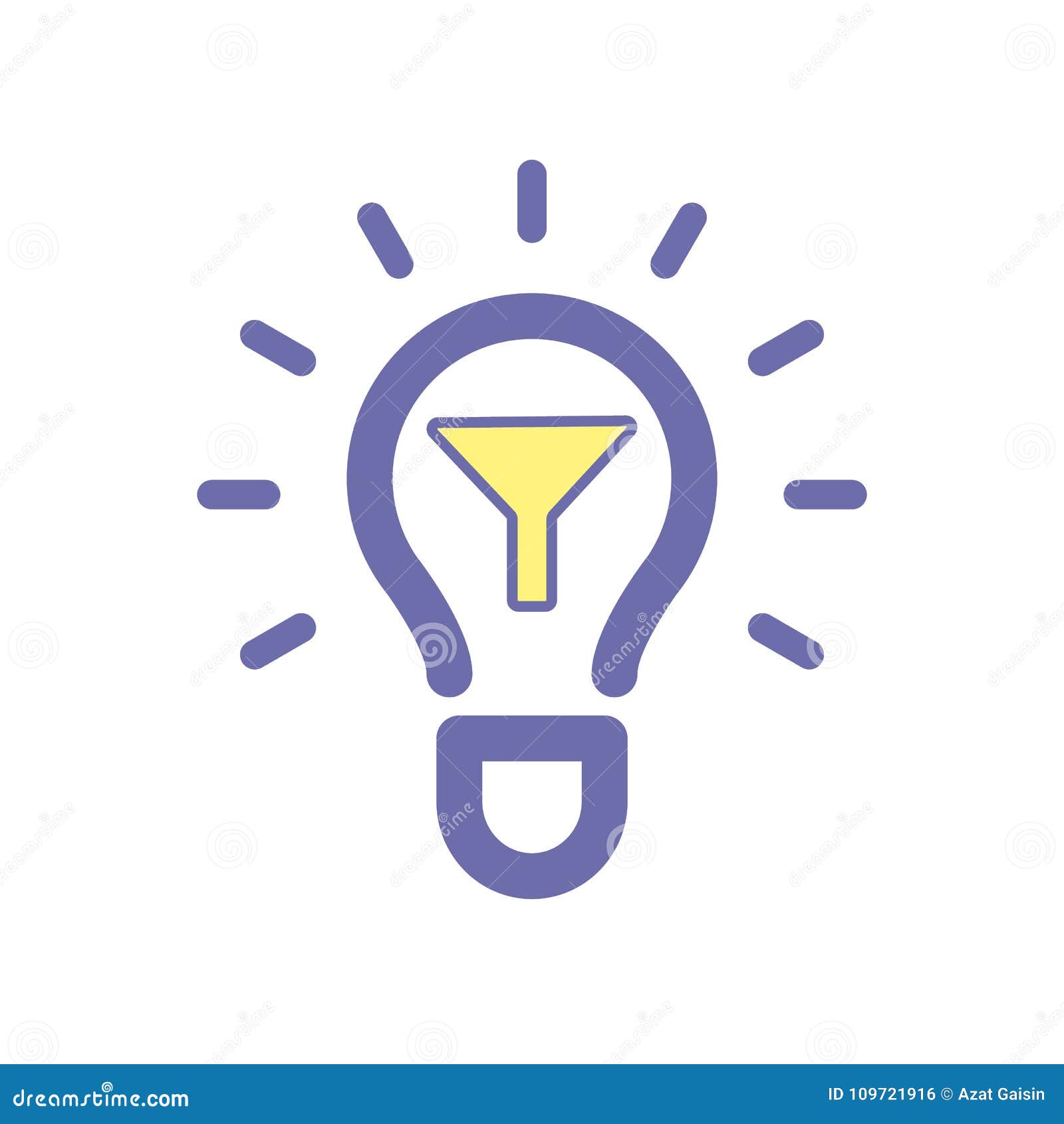 Light Bulb Filter Idea Icon Stock Vector - Illustration of imagination ...