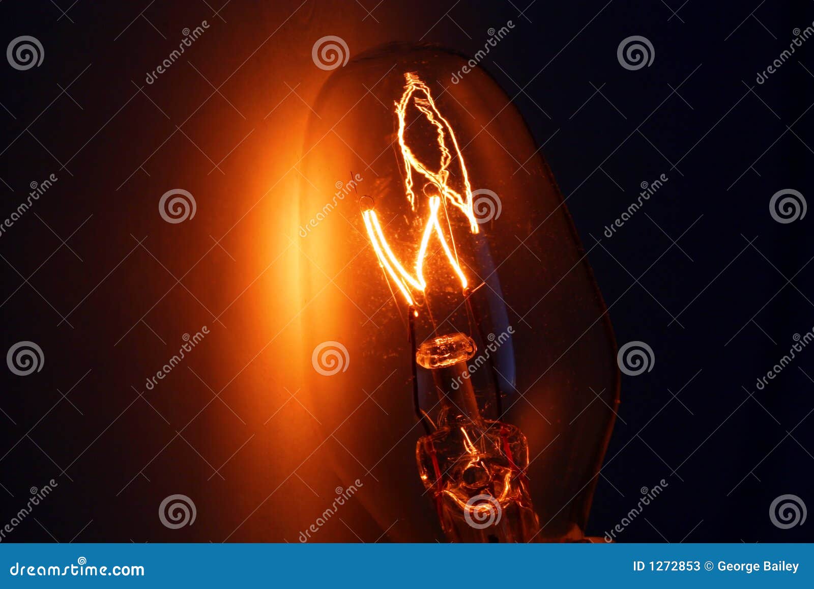 Light bulb on fire stock image. Image of filaments, abstract - 1272853