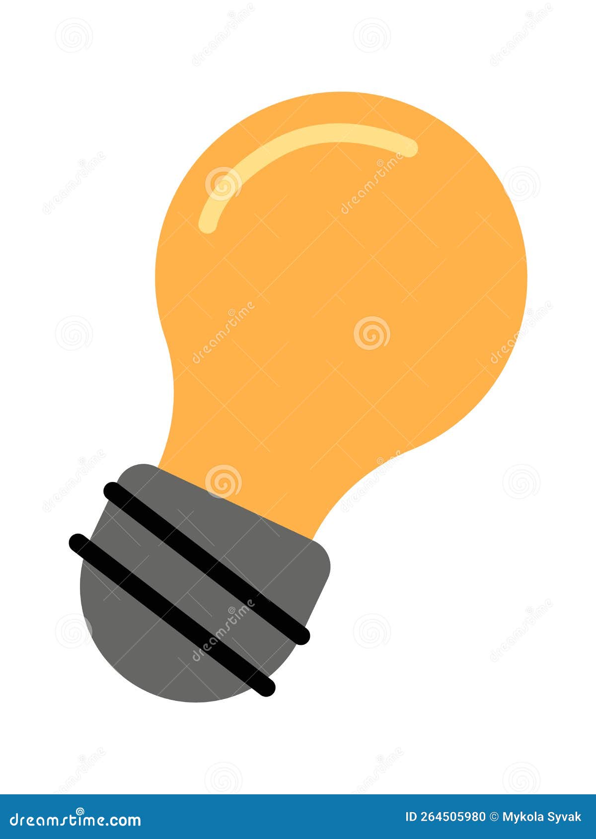 Light Bulb Flat Icon Providing Outside Light Stock Vector ...
