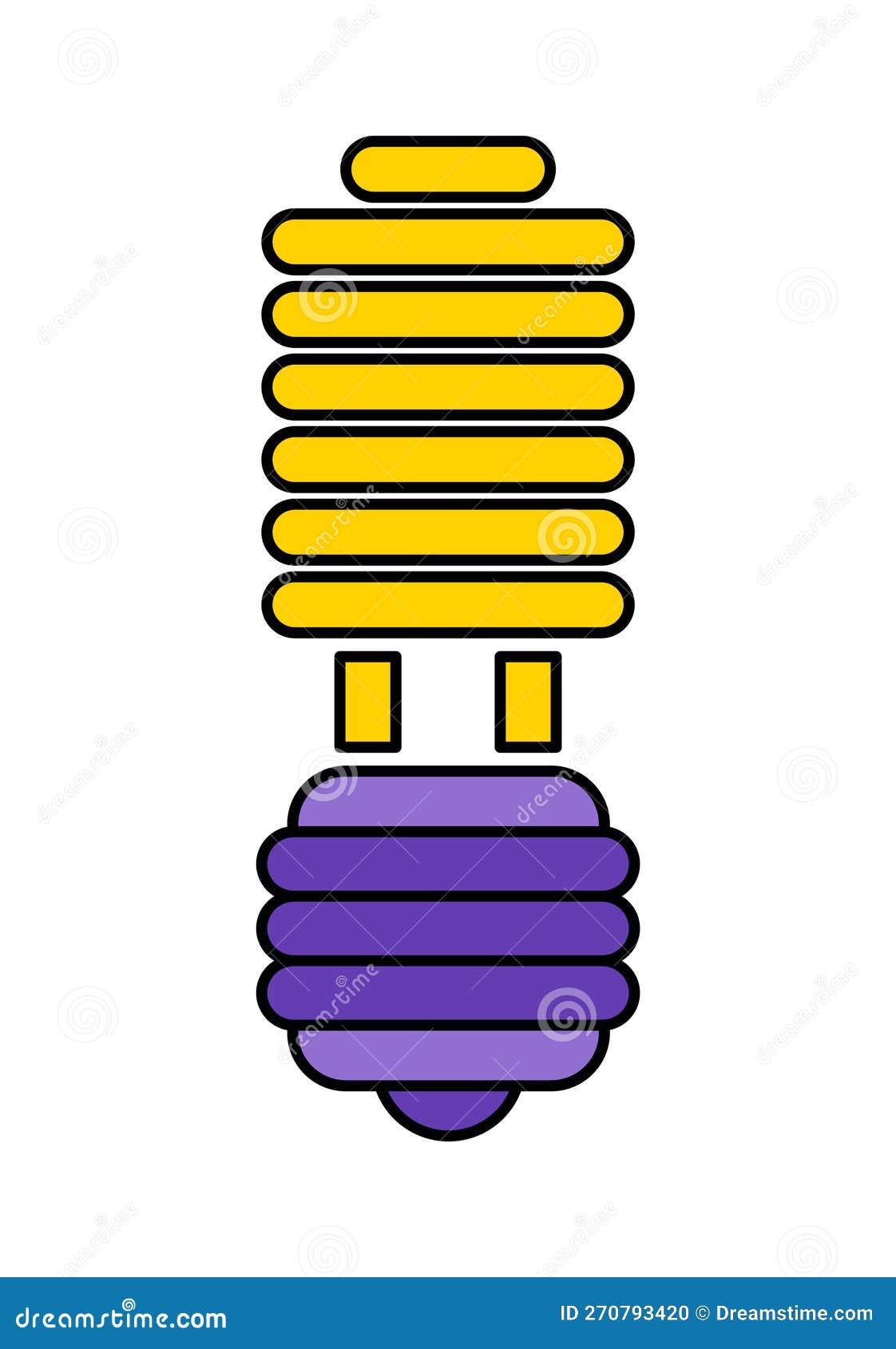 Light Bulb Flat Vector, Isolated on White Background. Idea Sign ...