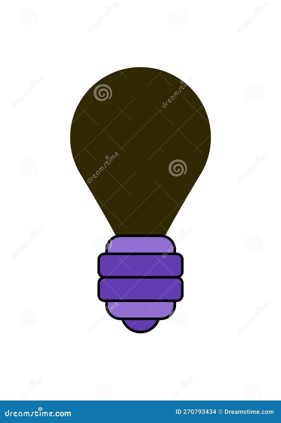Light Bulb Flat Vector, Isolated on White Background. Idea Sign ...
