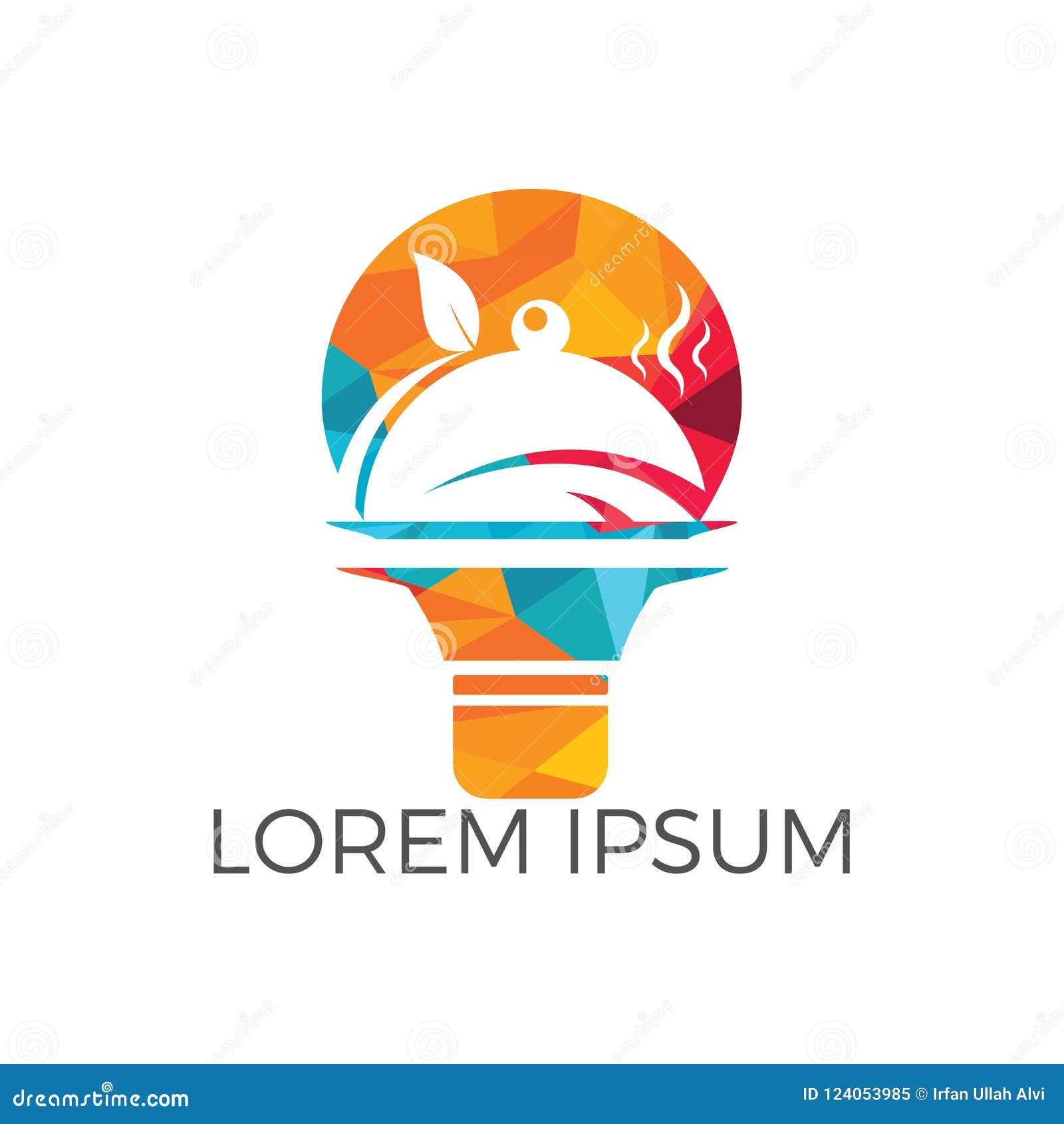 Light Bulb and Food Logo Design. Stock Vector - Illustration of ...