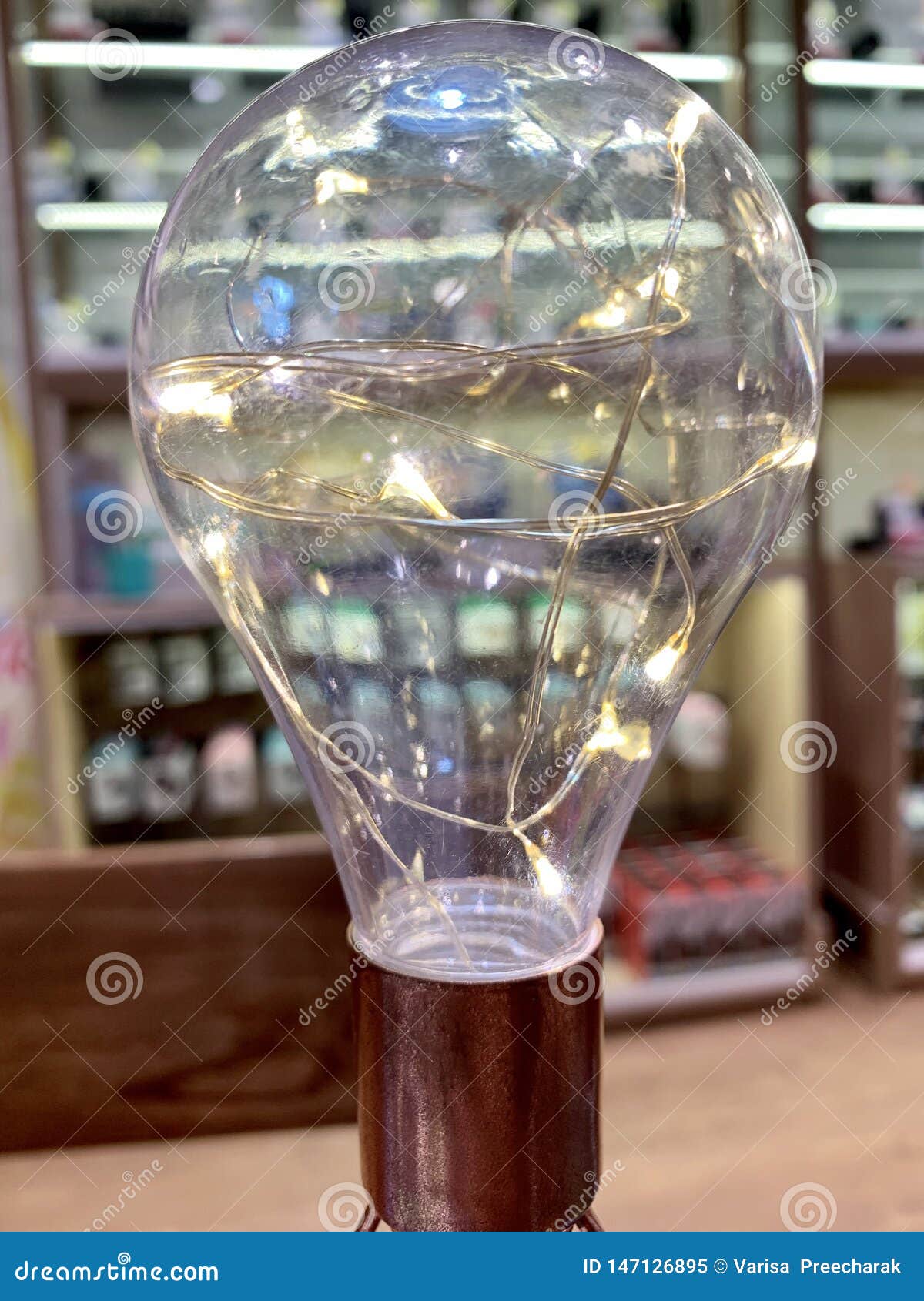 Light Bulb Decorating Home or Table. Stock Image - Image of decorating ...