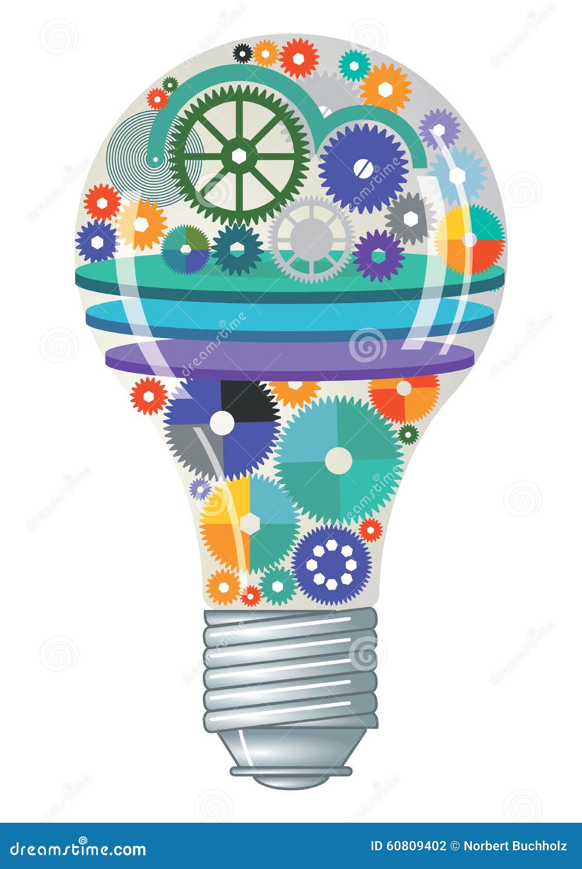 Light Bulb With Gears And Cogs Vector Illustration | CartoonDealer.com ... Light Bulb With Gears And Cogs Vector Illustration | CartoonDealer.com ...