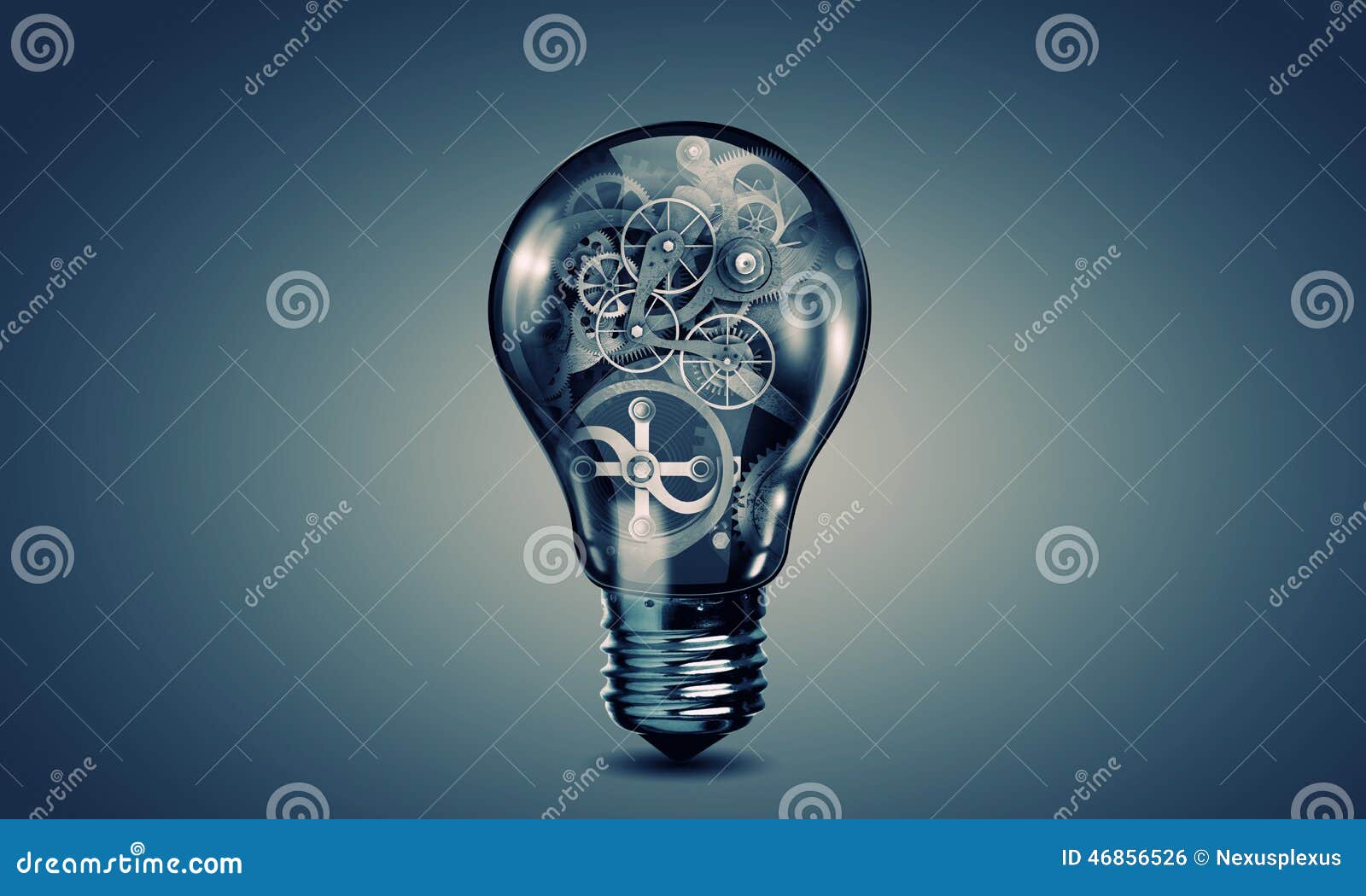 Light bulb with gears stock photo. Image of innovation - 46856526