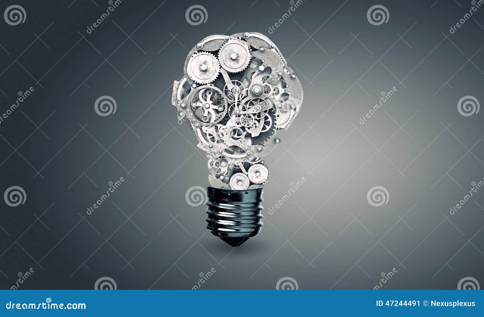 Light bulb with gears stock image. Image of energy, lighting - 47244491