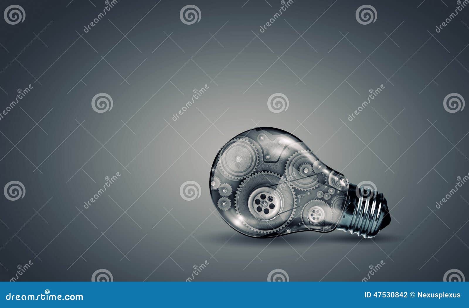 Light bulb with gears stock photo. Image of bulb, efficiency - 47530842