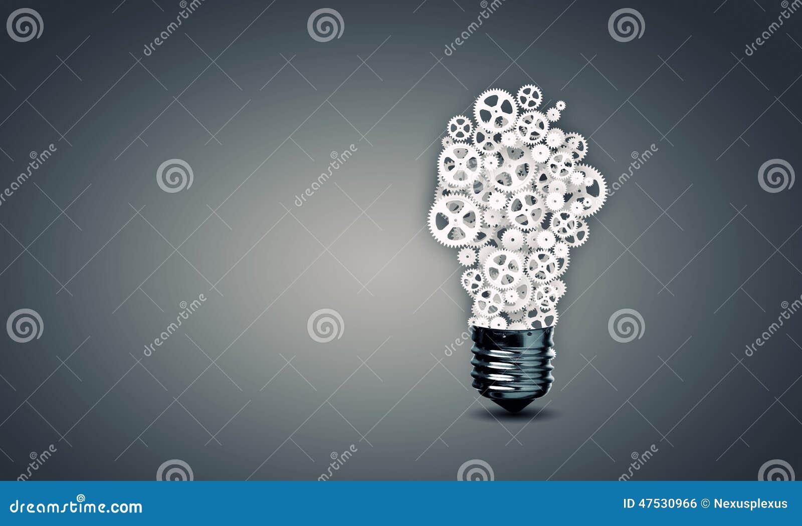 Light bulb with gears stock photo. Image of energy, lamp - 47530966