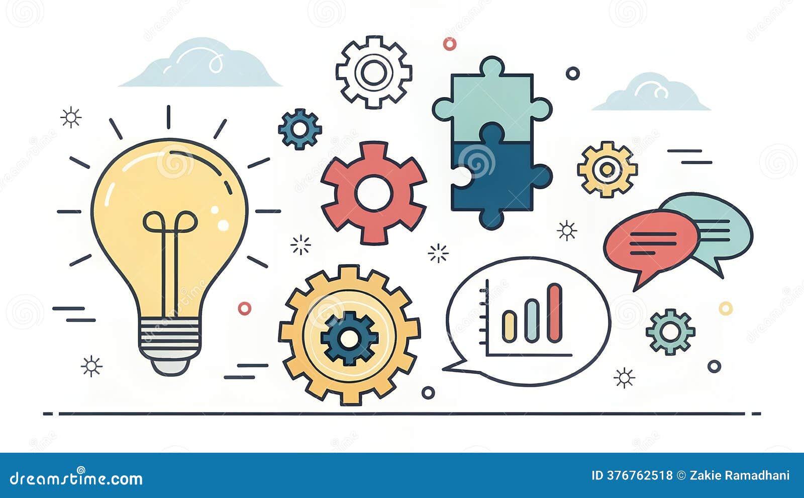 Gears And Puzzle Pieces Fitting Together Symbolizing Effective Change ...