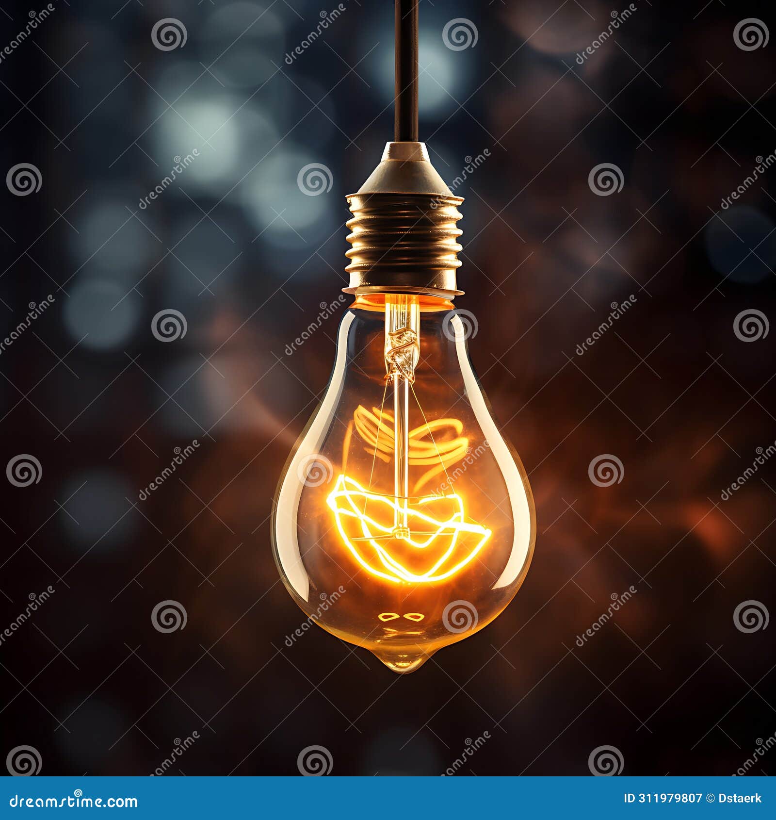 A Background with a Light Bulb Generated by Artificial Intelligence ...