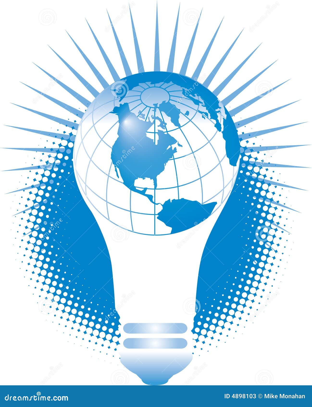 Light Bulb Globe stock vector. Illustration of green, conserve - 4898103