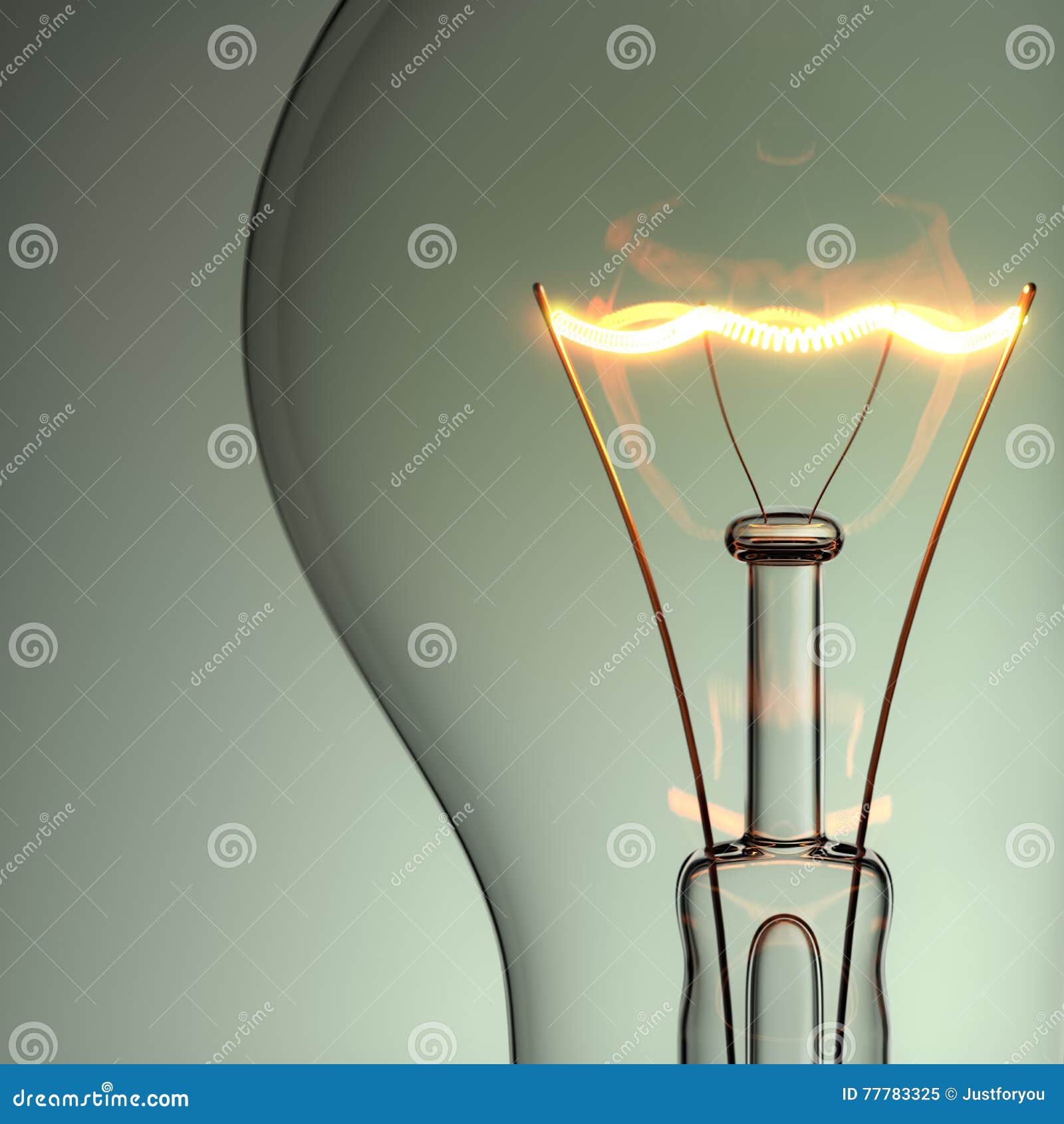 Light Bulb with Glow. 3D Illustration Stock Image - Illustration of ...