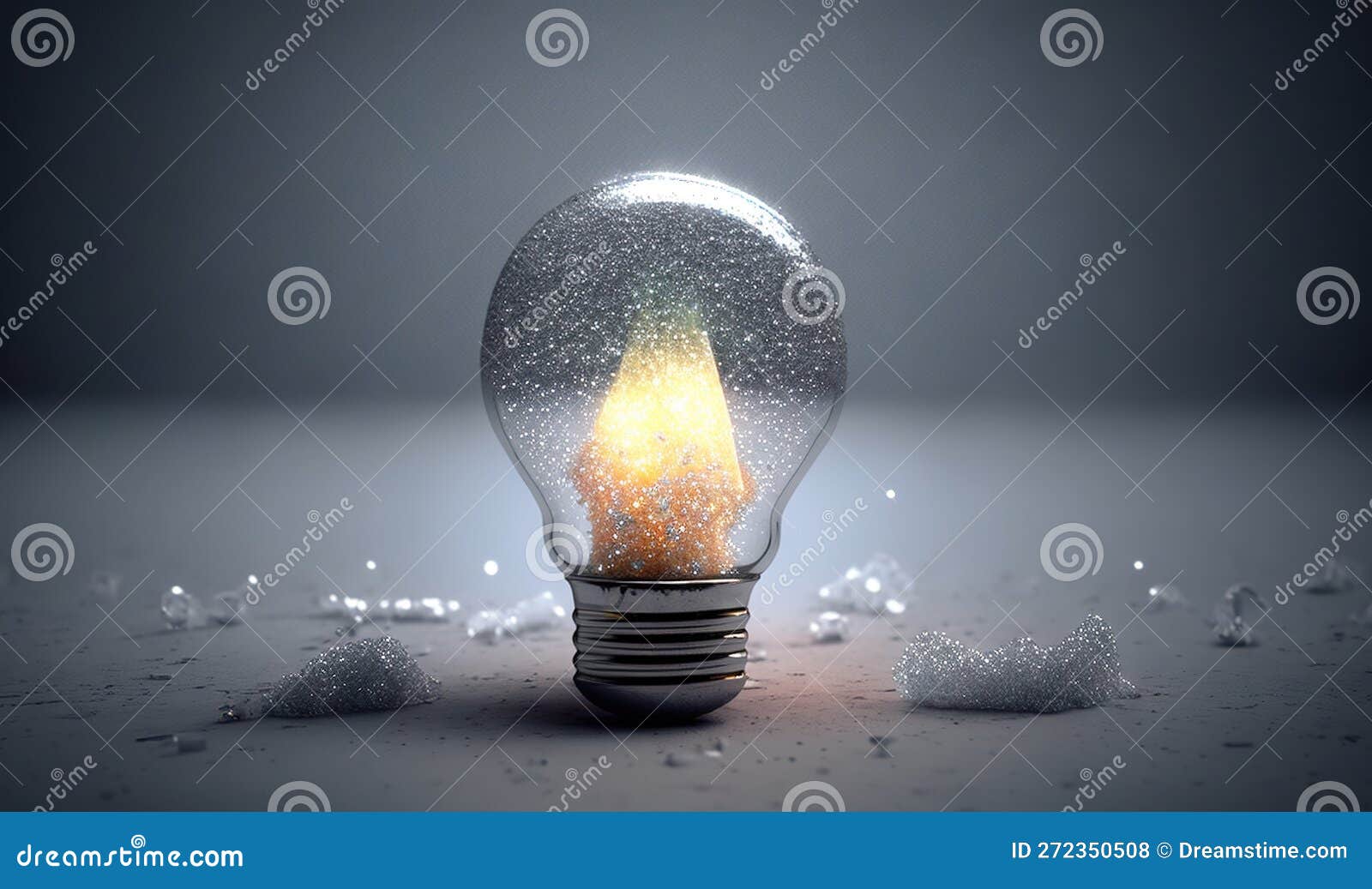 A Light Bulb with a Glowing Orange Light Inside of it Stock ...