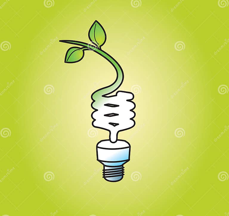 Light Bulb Going Green stock vector. Illustration of efficiency - 16413204