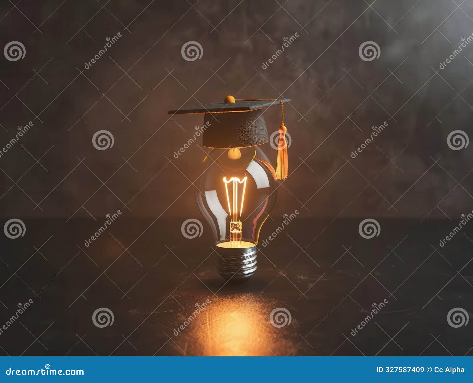 A Light Bulb with a Graduation Cap on it, Symbolizing Academic ...