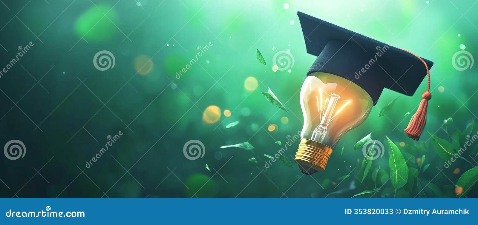 The Light Bulb and Graduation Cap Together Illustrate the Concept of ...