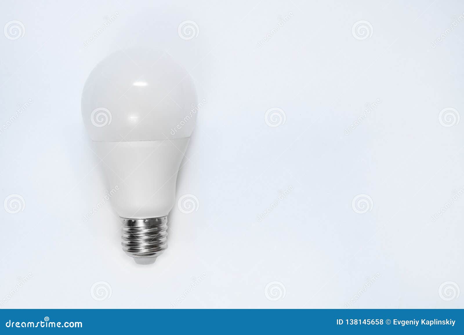 Light Bulb on a Gray Background. View from Above Stock Photo - Image of ...