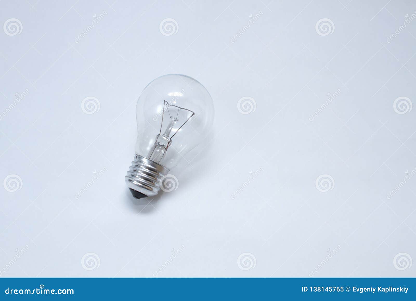 Light Bulb on a Gray Background. View from Above Stock Image - Image of ...